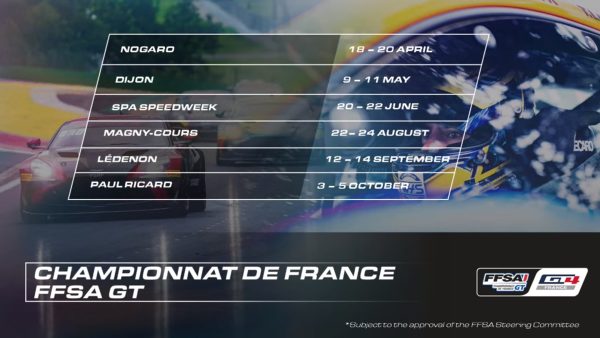 FFSA GT : Et voici le calendrier 2025